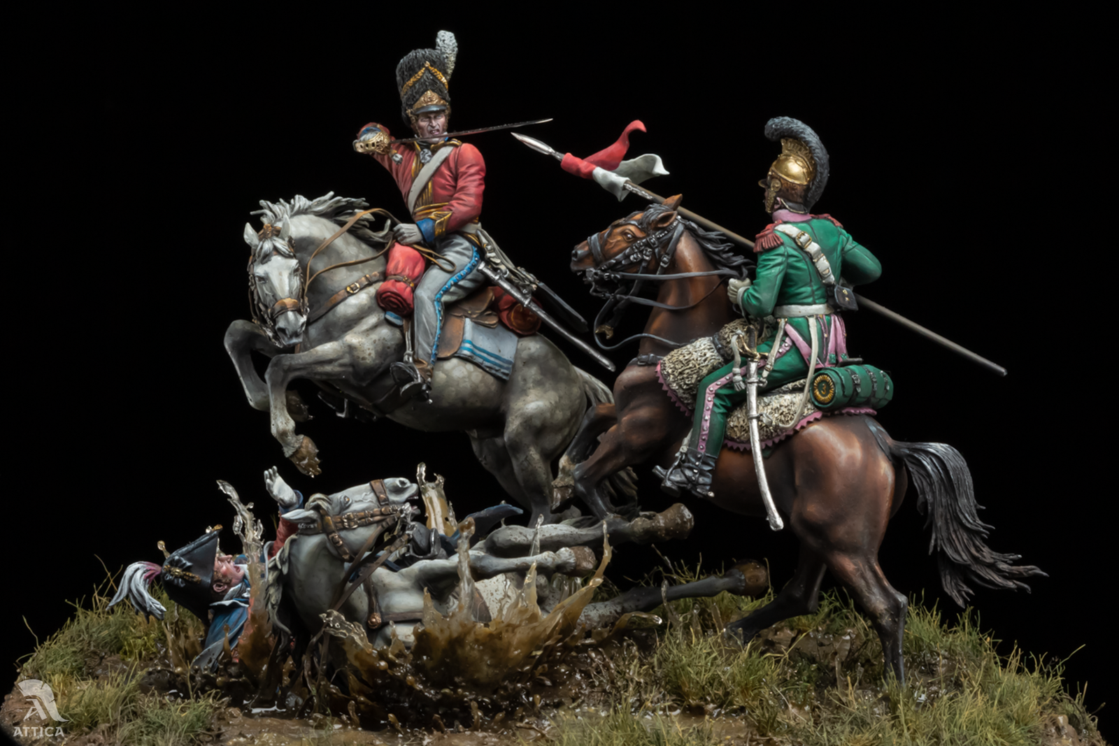 The Death of General Ponsonby Waterloo Painted Toy Soldier Museum Quality
