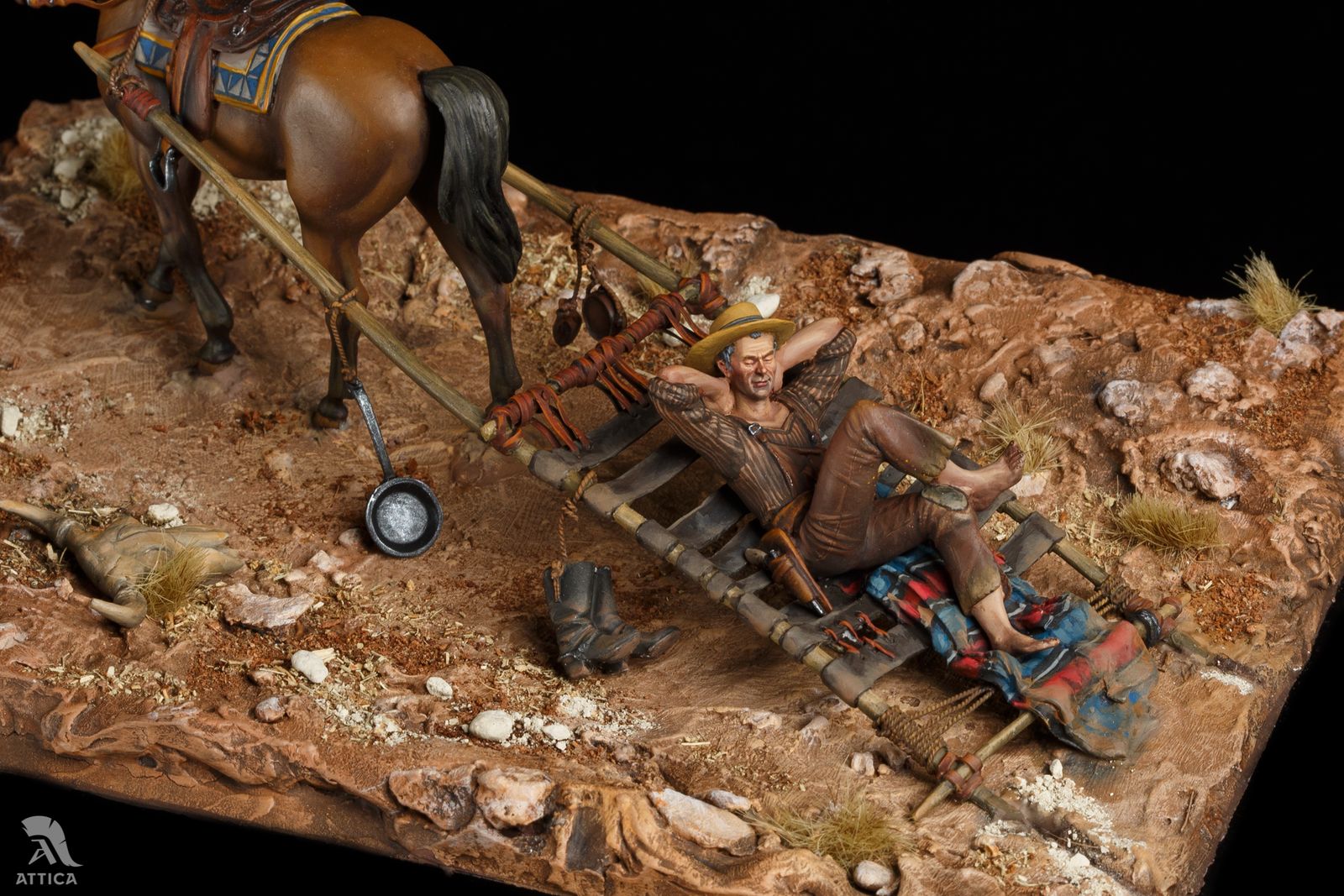 Cowboy American frontier Painted Toy Soldier Art Quality